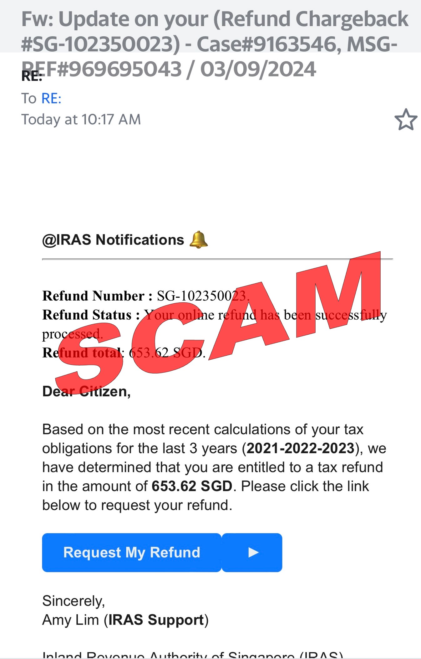 Tax Refund and Payout Scam